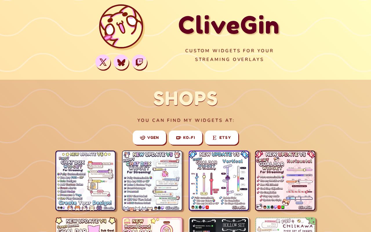 CliveGin Widgets for Streamers!
